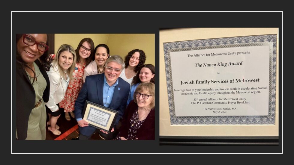 JFS of Metrowest Honored with the Nancy King Award for Community ...